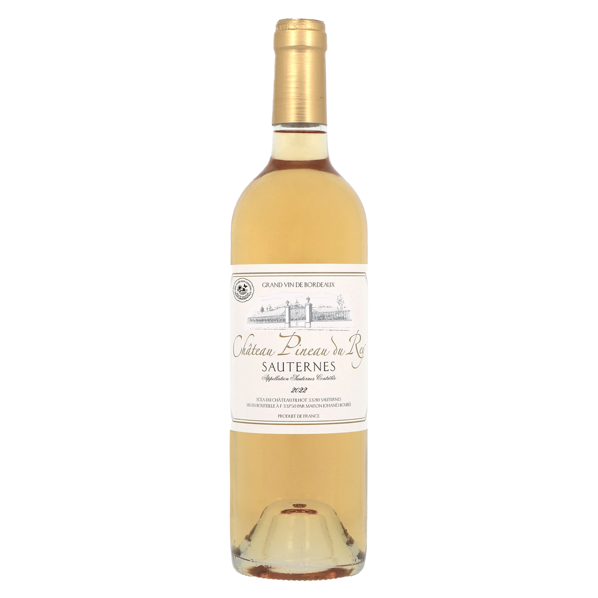 Château Pineau Rey, 2022, A.O.P Sauternes, Vin Blanc Liquoreux ...