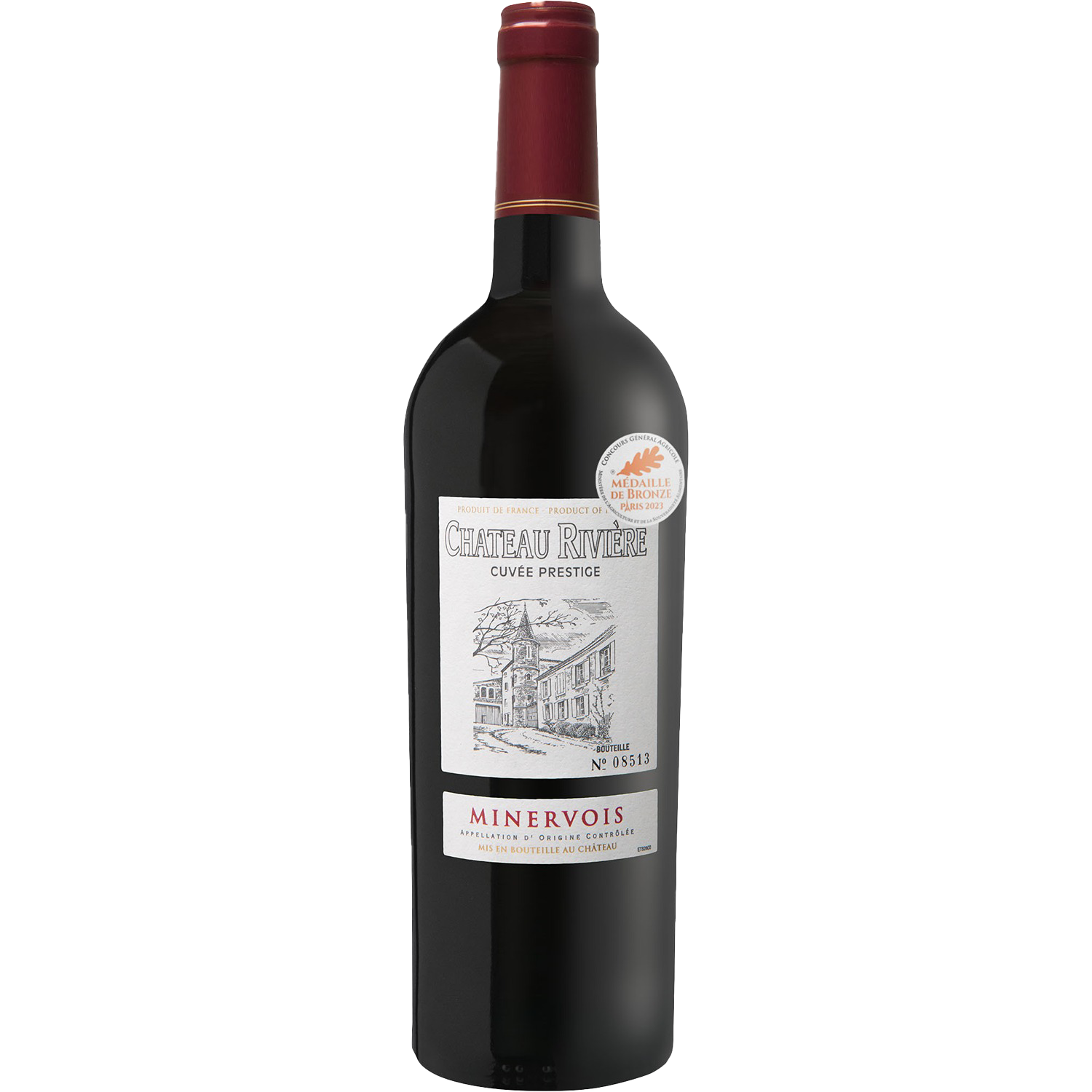 Château Rivière "Cuvée Prestige", 2022, A.O.P Minervois, Vin Rouge ...