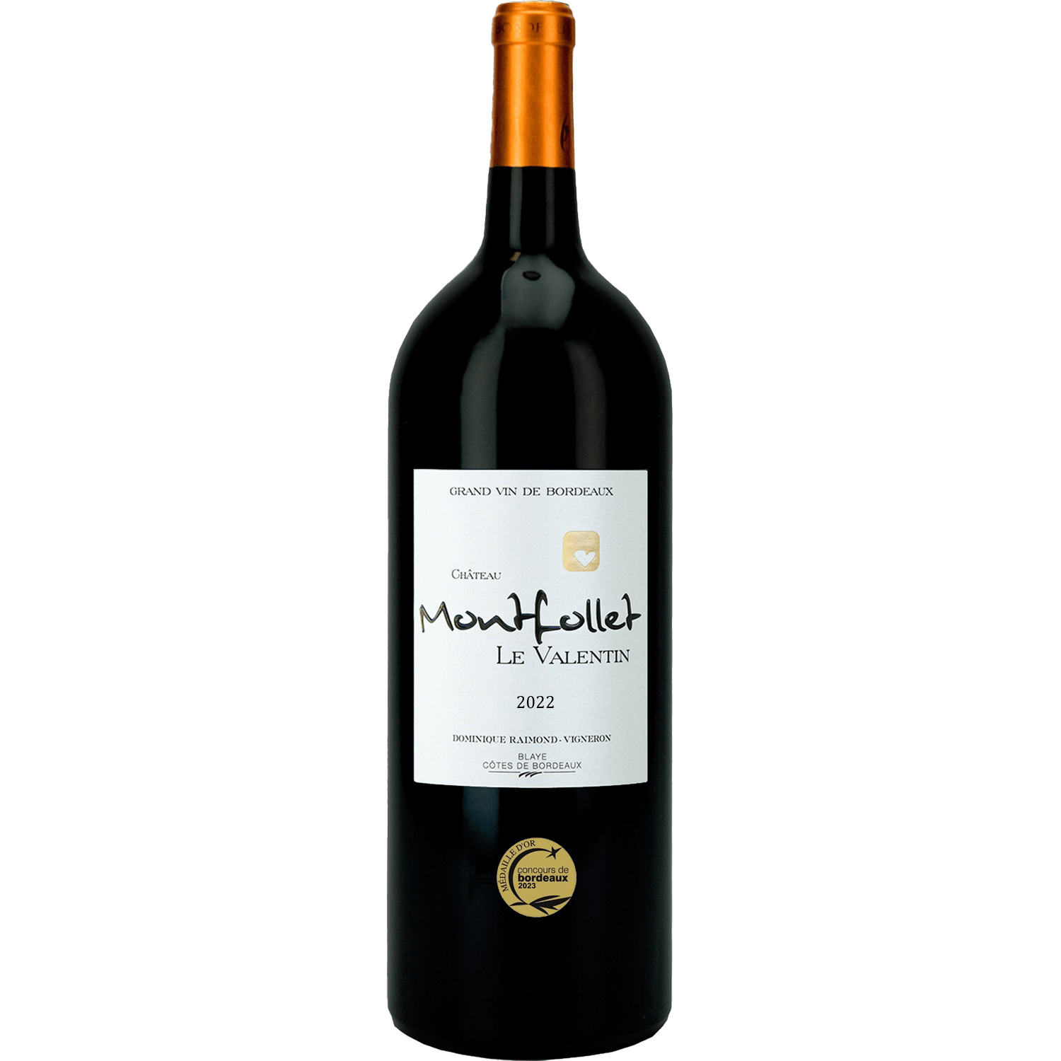 Magnum Château Montfollet "Le Valentin", 2022, A.O.P Blaye Côtes de ...